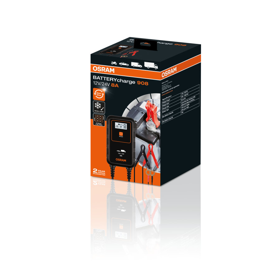Osram Akü Şarj Cihazı 908 OEBCS908 - Asya Makina Otomotiv